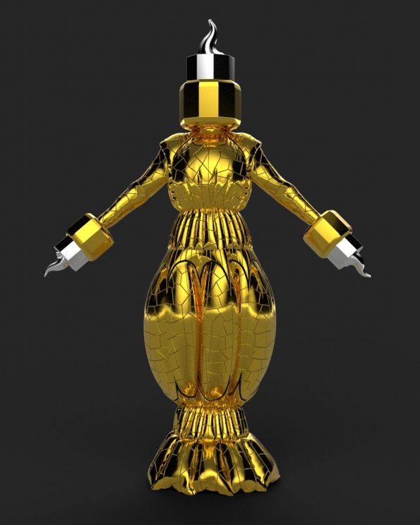 Development of a 3D model of a complex costume or decoration