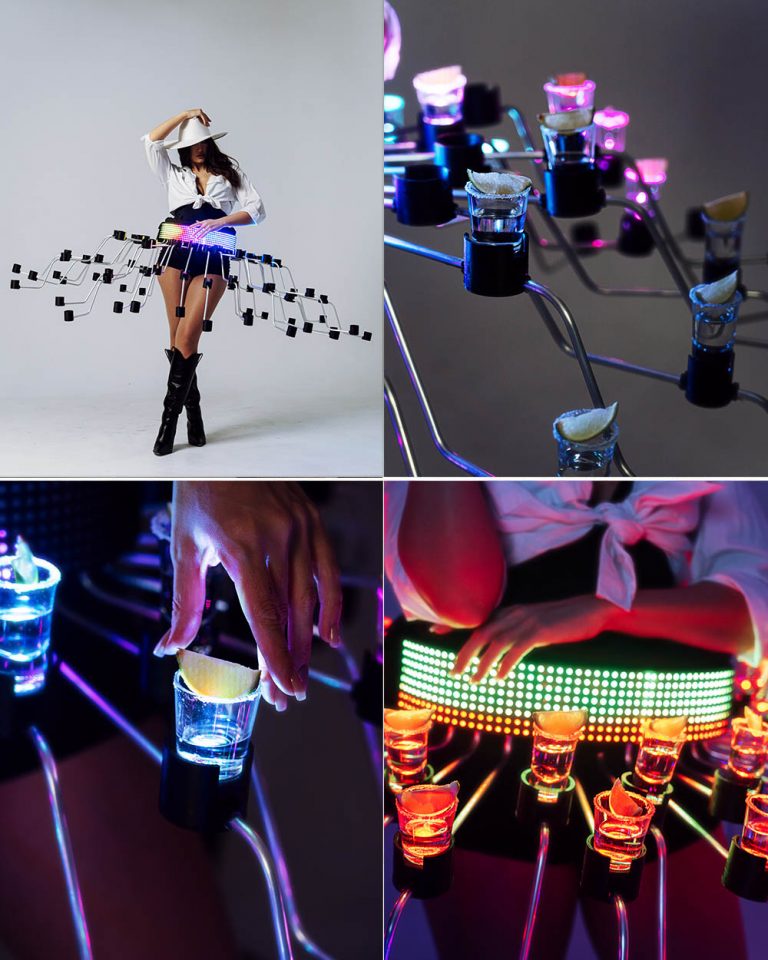 Led Strolling Tequila Table - by ETERESHOP