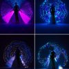 Big LED light up Peacock Fan Tail Costume for street show, ETERE