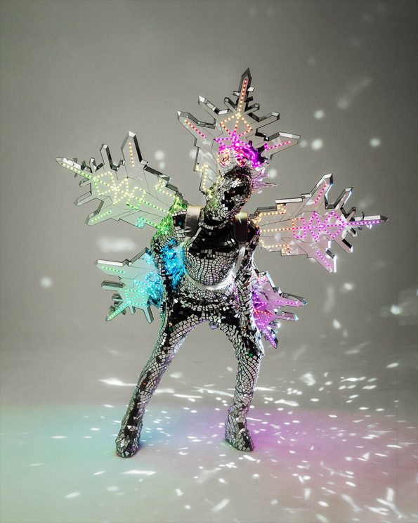 Unusual Mirror Costume with Leds - by ETERESHOP