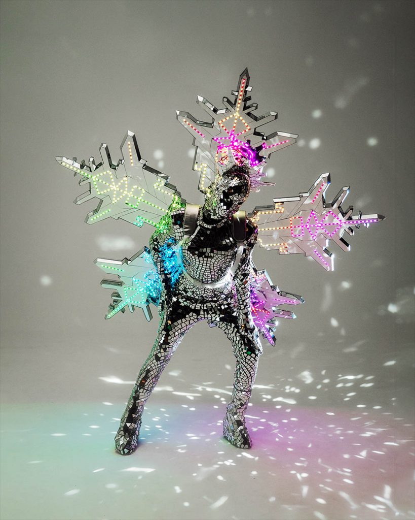 Unusual Mirror Costume with Leds - by ETERESHOP