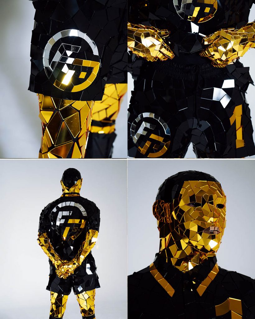 Mirror Football Player Costume with Custom Logo - by ETEREshop