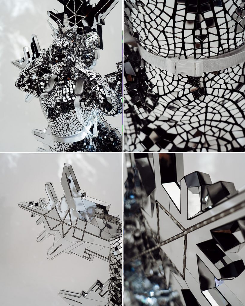 Unusual Mirror Costume with Leds - by ETERESHOP