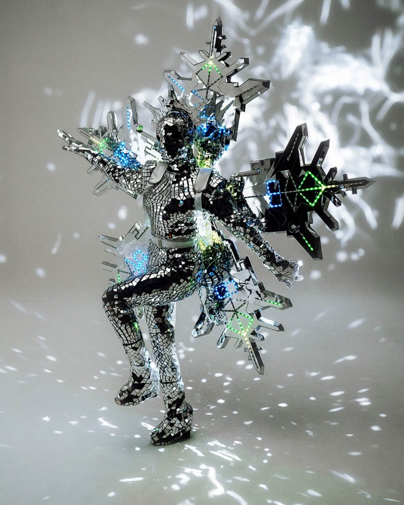 Unusual Mirror Costume with Leds - by ETERESHOP