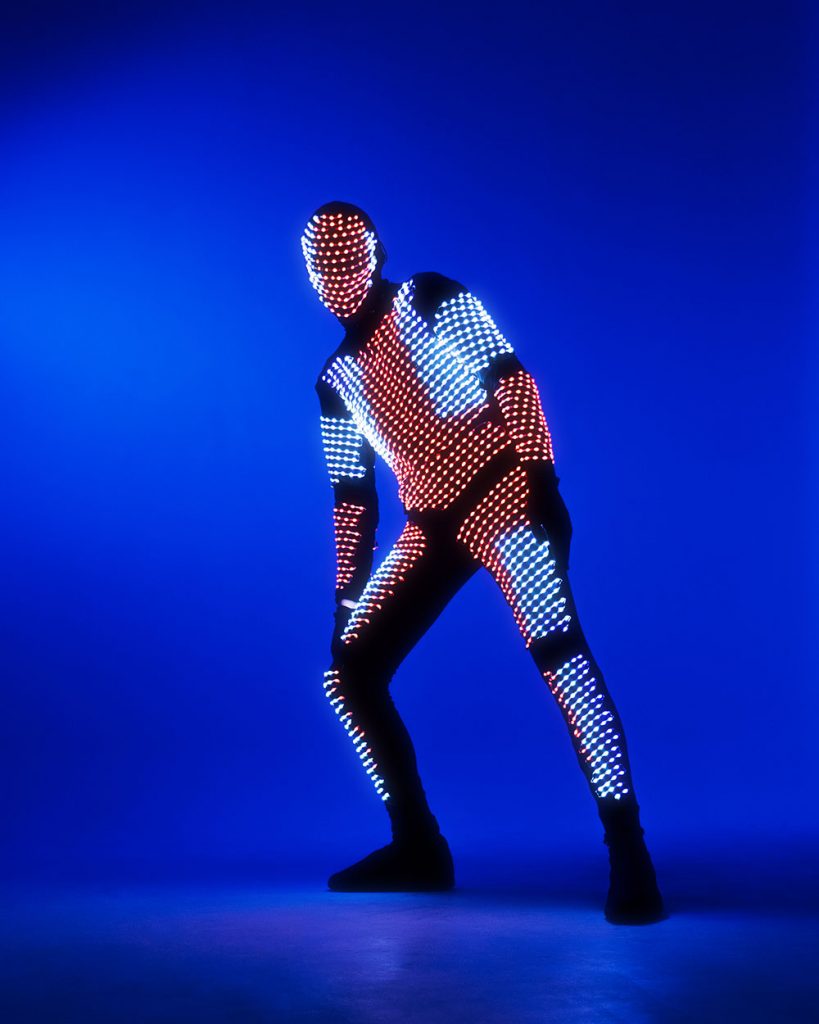 Dance LED light up costume with a mask - ETERESHOP