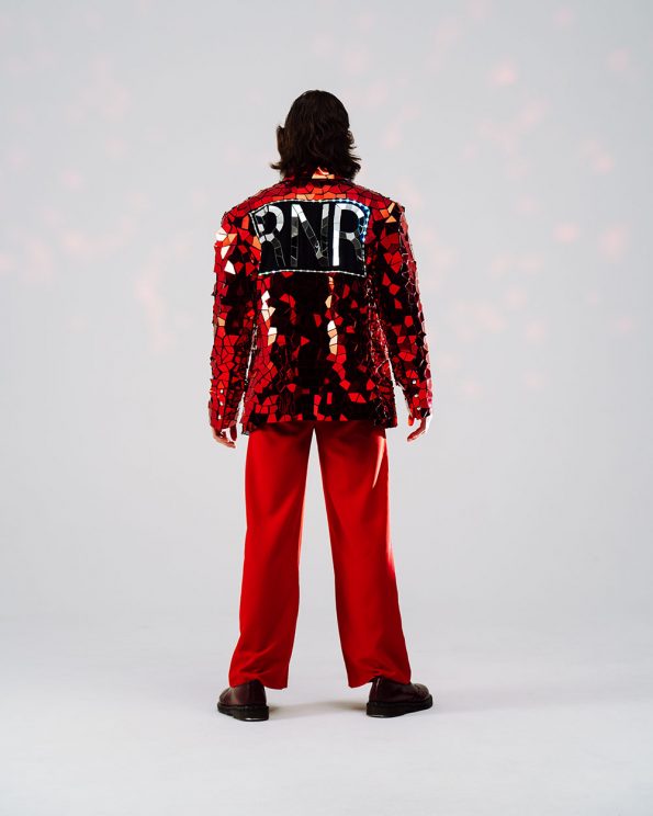 Red Mirror Jacket With LEDs - by ETEREshop
