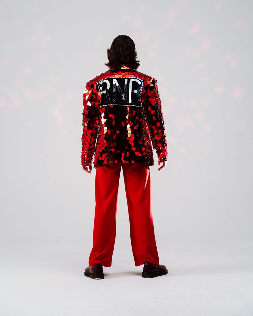 Red Mirror Jacket With LEDs - by ETEREshop