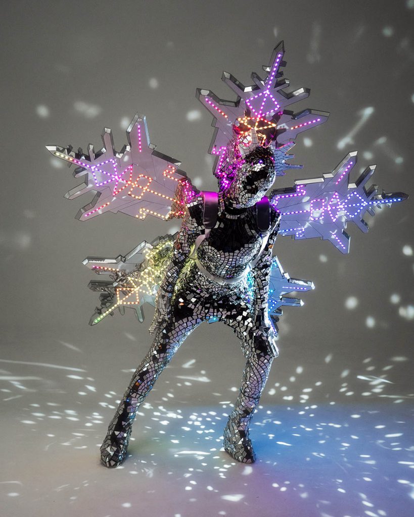 Unusual Mirror Costume with Leds - by ETERESHOP