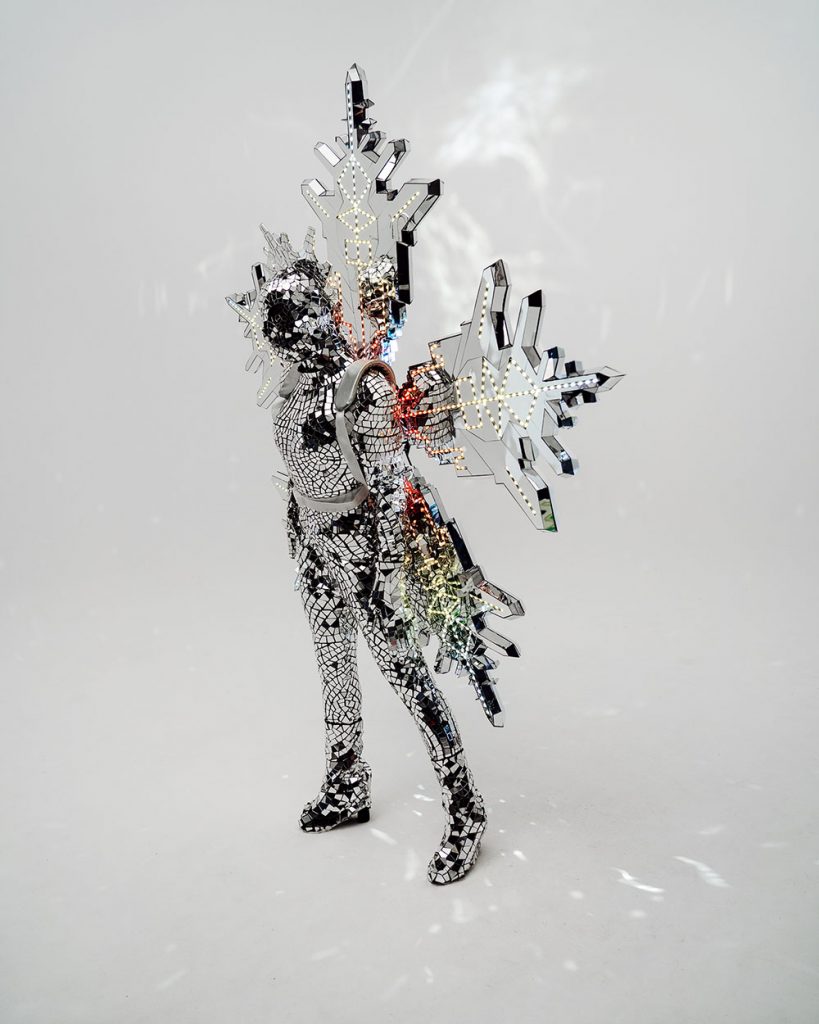 Unusual Mirror Costume with Leds - by ETERESHOP