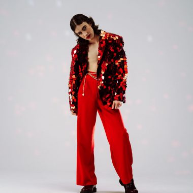 Red Mirror Jacket With LEDs - by ETEREshop