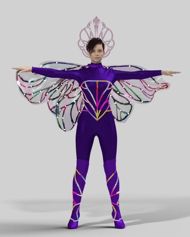 Development of a 3D model of a complex costume or decoration