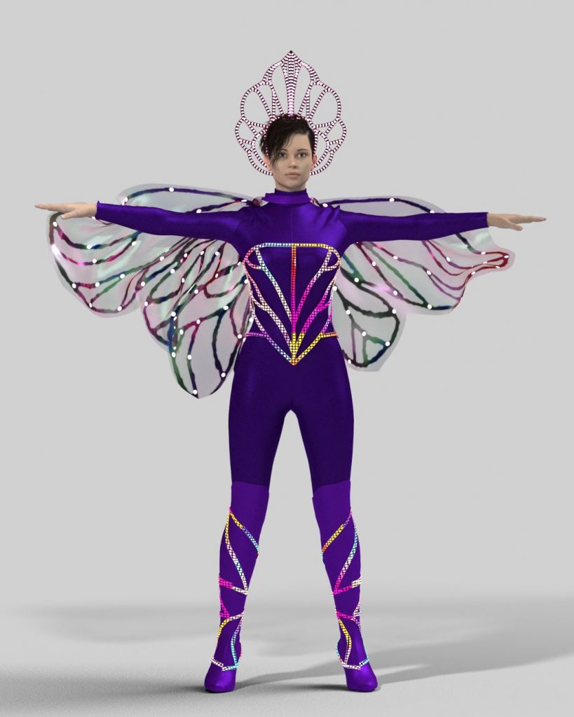 Development of a 3D model of a complex costume or decoration