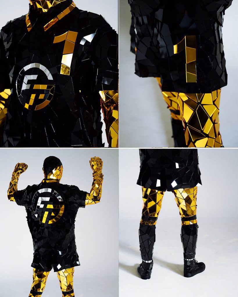 Mirror Football Player Costume with Custom Logo - by ETEREshop