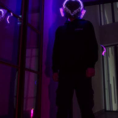 LED Dense Programmable Light up DJ helmet - by ETERESHOP