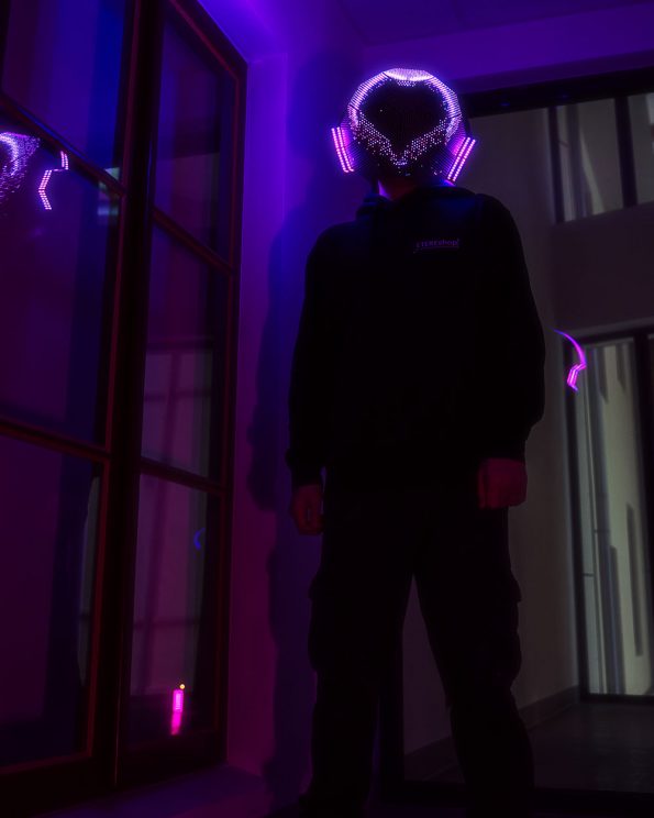 LED Dense Programmable Light up DJ helmet - by ETERESHOP