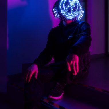LED Dense Programmable Light up DJ helmet - by ETERESHOP