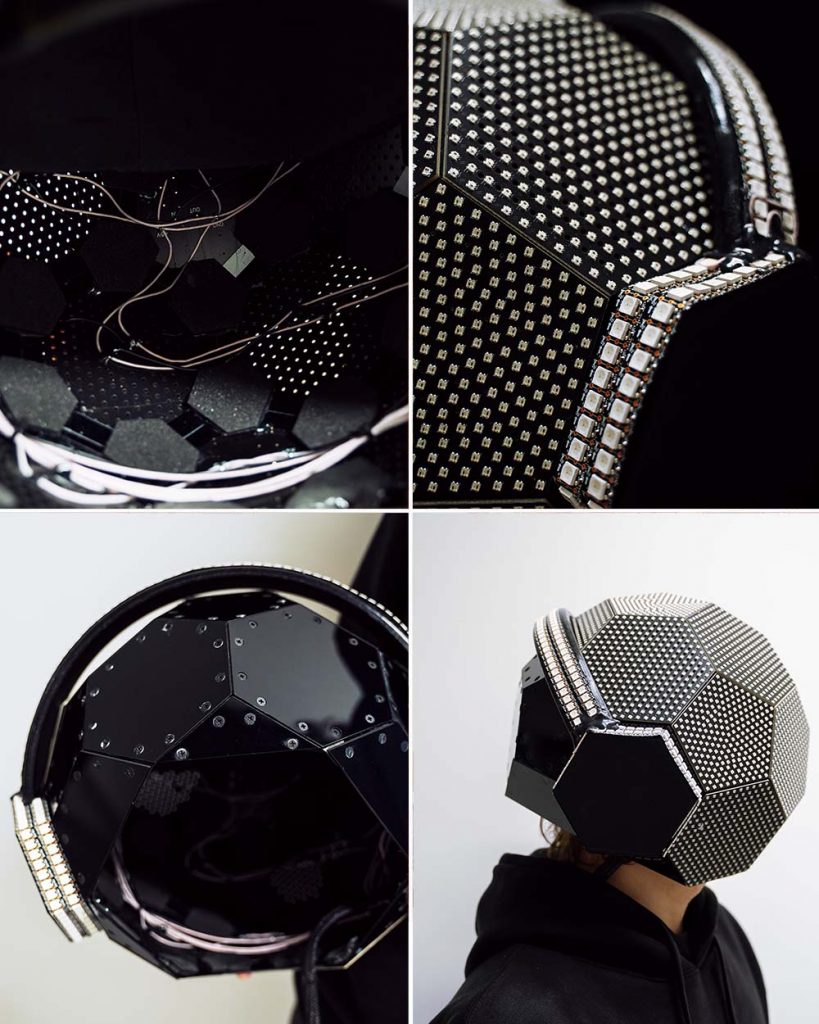 LED Dense Programmable Light up DJ helmet - by ETERESHOP