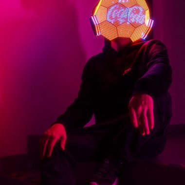 LED Dense Programmable Light up DJ helmet - by ETERESHOP