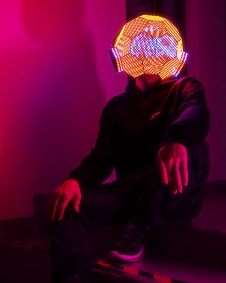 LED Dense Programmable Light up DJ helmet - by ETERESHOP