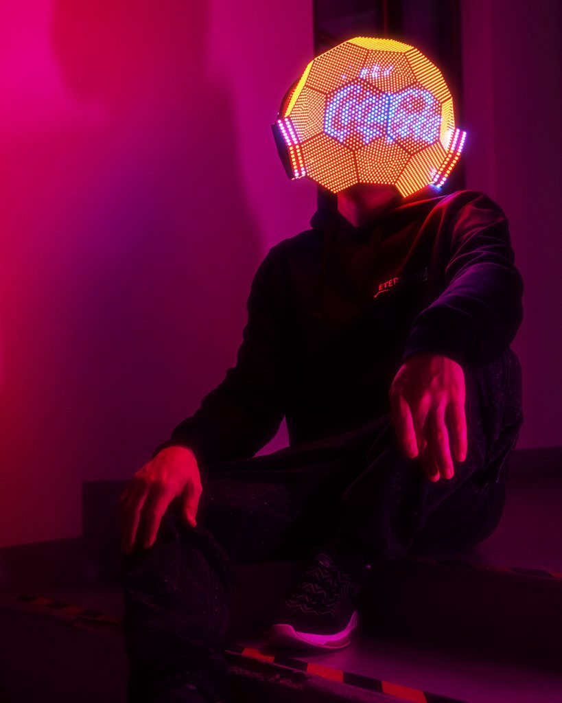 LED Dense Programmable Light up DJ helmet - by ETERESHOP