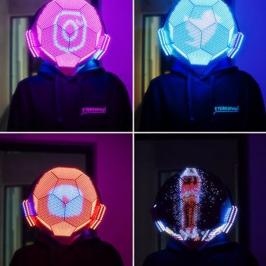 LED Dense Programmable Light up DJ helmet - by ETERESHOP