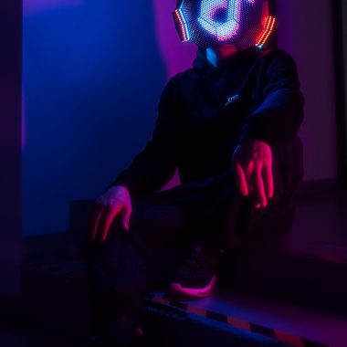 LED Dense Programmable Light up DJ helmet - by ETERESHOP