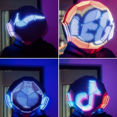 LED Dense Programmable Light up DJ helmet - by ETERESHOP
