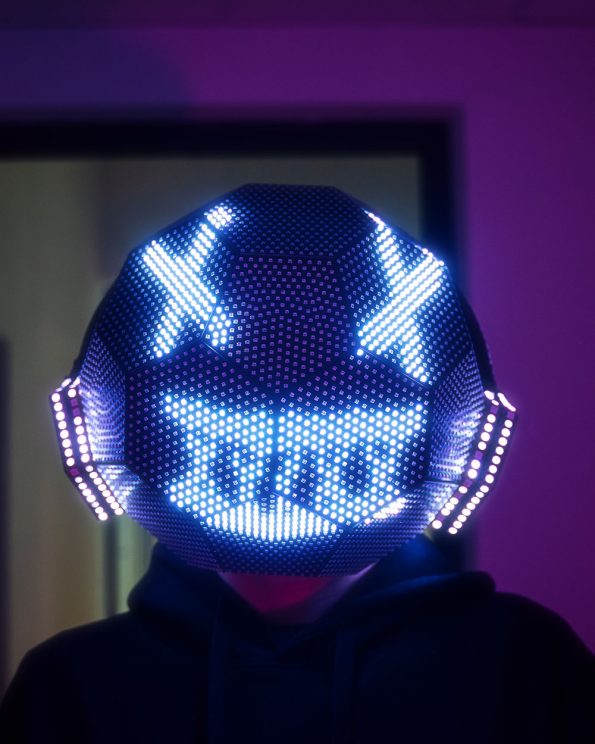 LED Dense Programmable Light up DJ helmet - by ETERESHOP