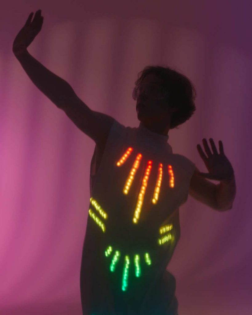 LED light up Gymnastics Costume for Performances, ETERESHOP