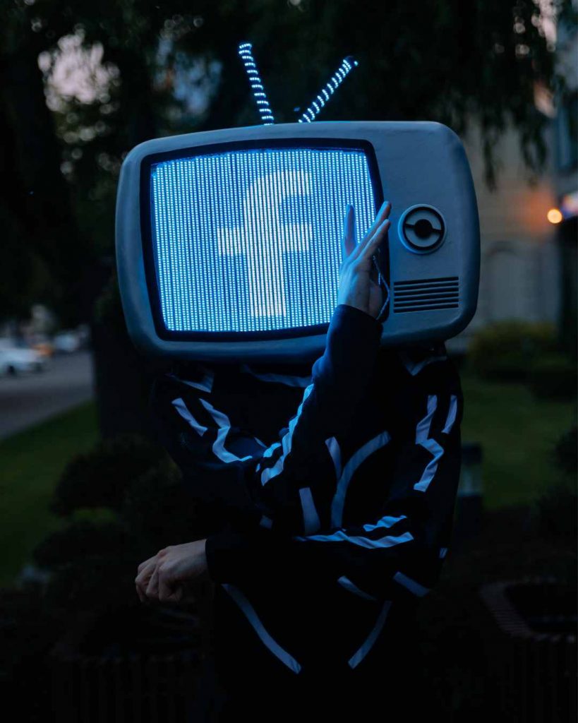 Cosplay Led lighting Helmet TV - by ETERESHOP