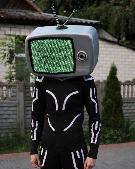 Cosplay Led lighting Helmet TV - by ETERESHOP