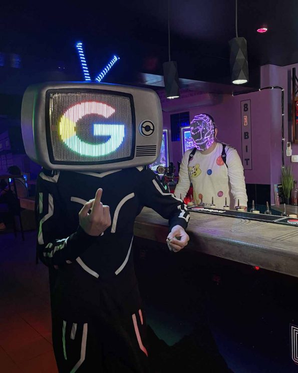 Cosplay Led lighting Helmet TV - by ETERESHOP