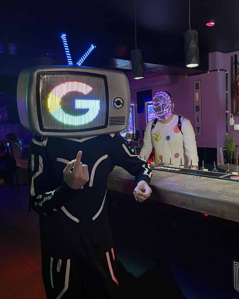 Cosplay Led lighting Helmet TV - by ETERESHOP