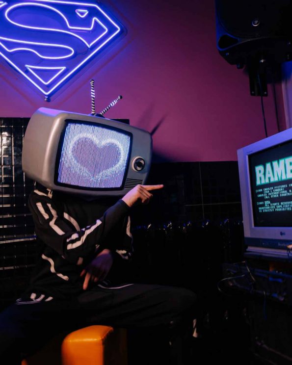 Cosplay Led lighting Helmet TV - by ETERESHOP