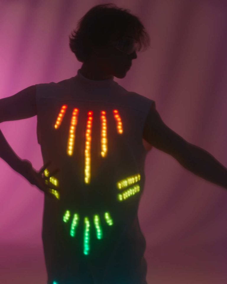 LED light up Gymnastics Costume for Performances, ETERESHOP