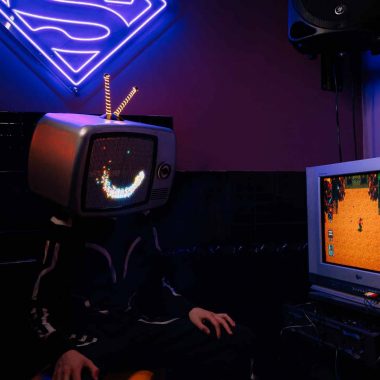 Cosplay Led lighting Helmet TV - by ETERESHOP