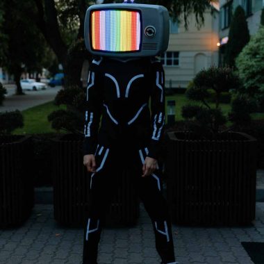 Cosplay Led lighting Helmet TV - by ETERESHOP