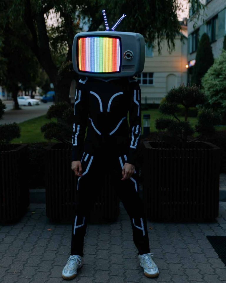 Cosplay Led lighting Helmet TV - by ETERESHOP