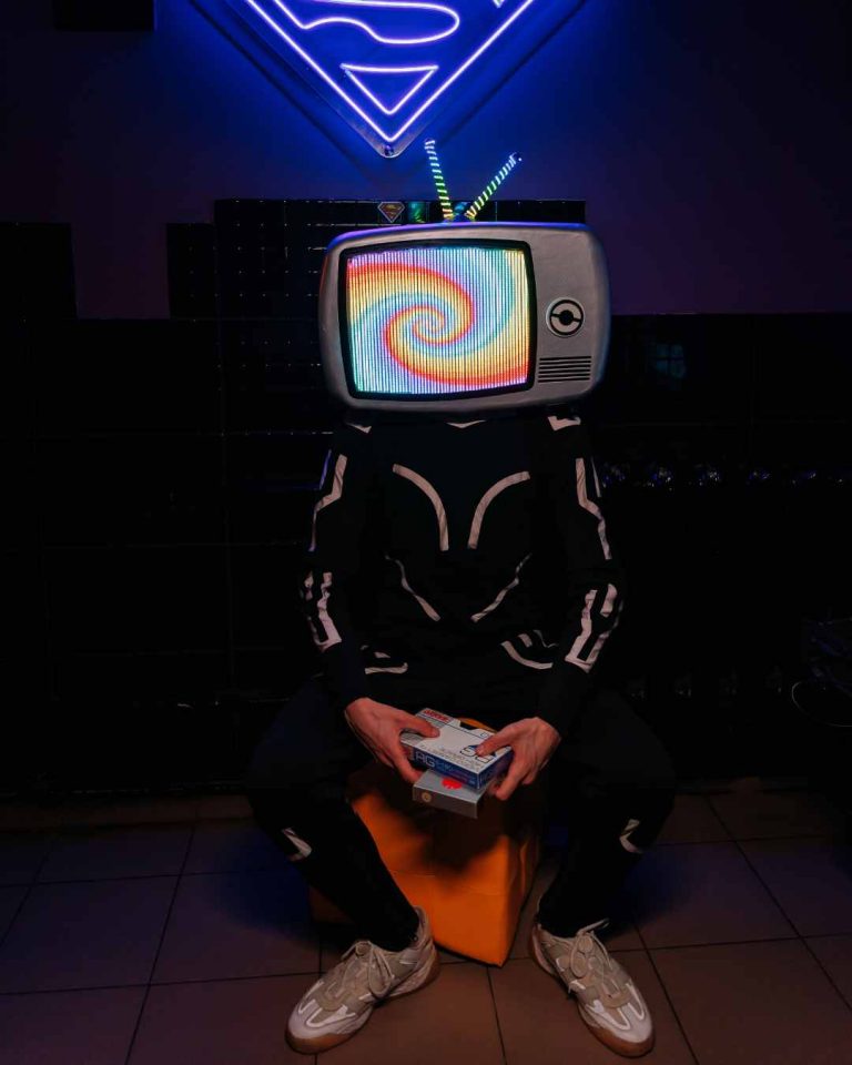 Cosplay Led lighting Helmet TV - by ETERESHOP
