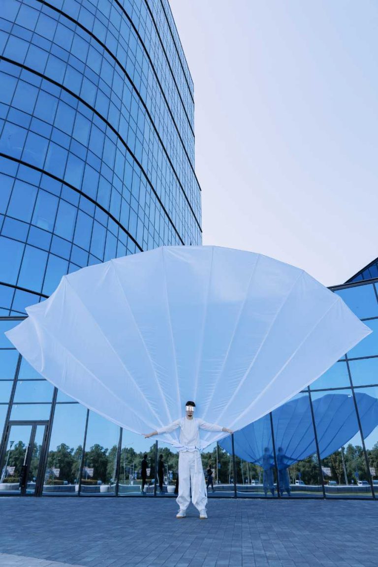 Flexible Huge Peacock Fan Tail Costume for street performances