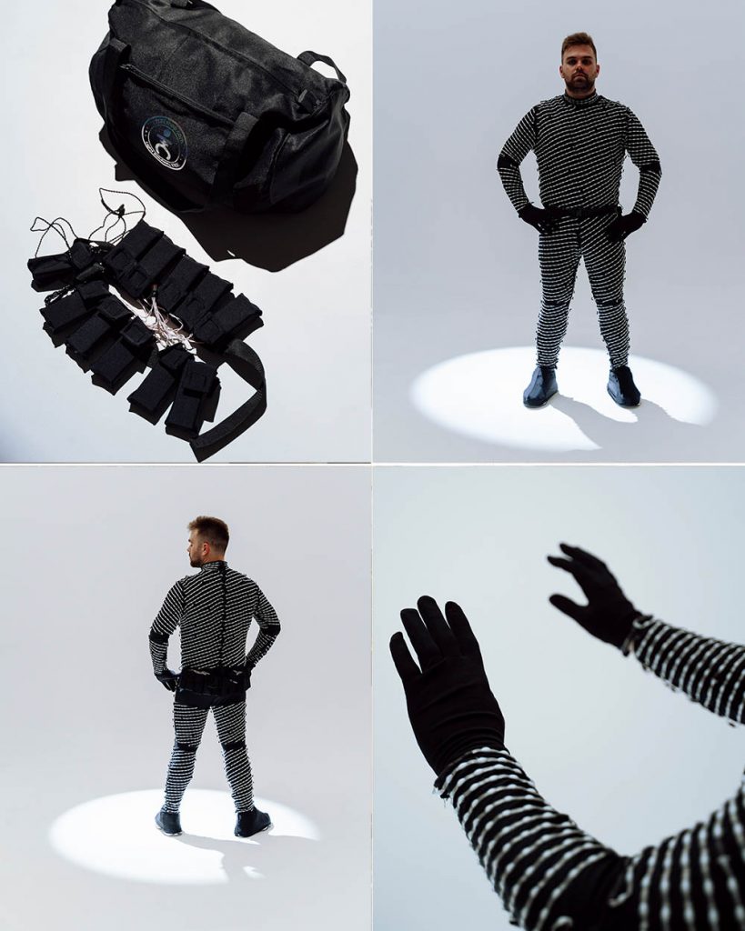 LED light up costume with a mask - ETERESHOP