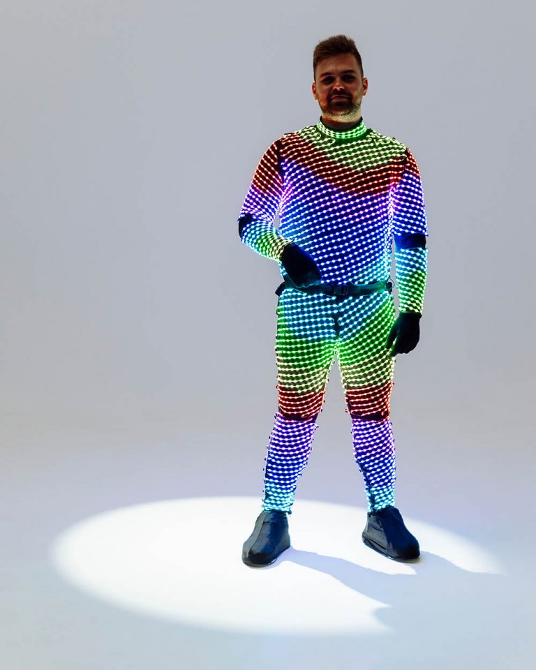 LED light up costume with a mask - ETERESHOP