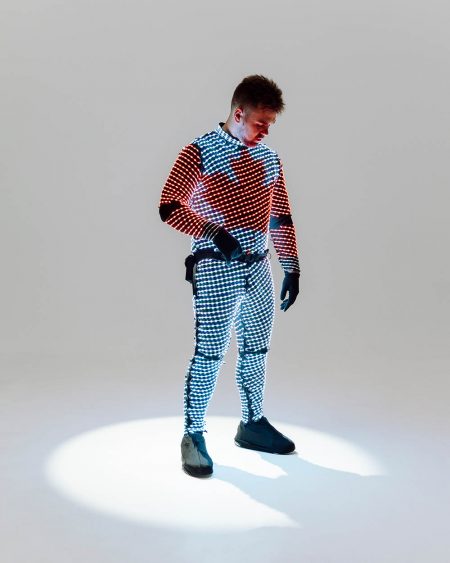 LED light up costume with a mask - ETERESHOP