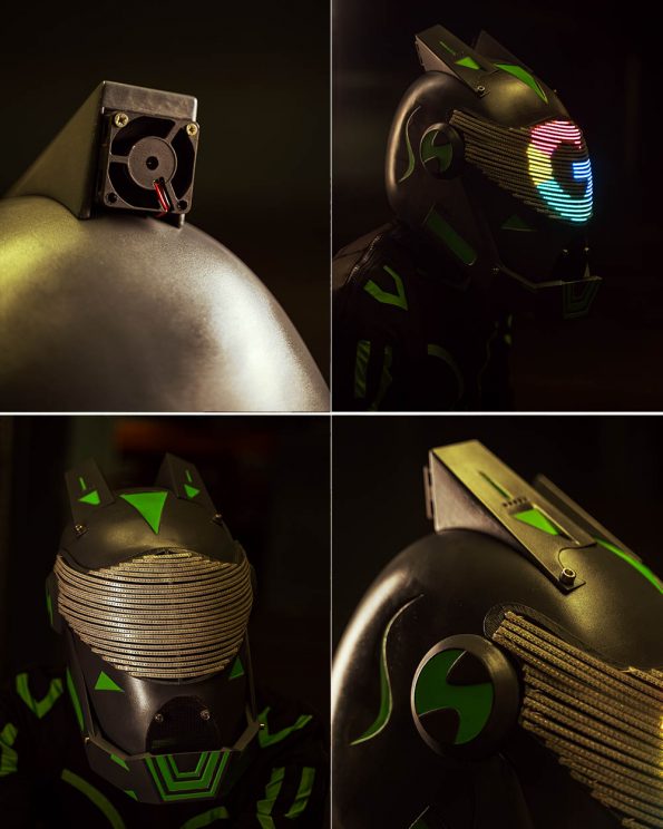 Programmable LED light up helmet - by ETERESHOP