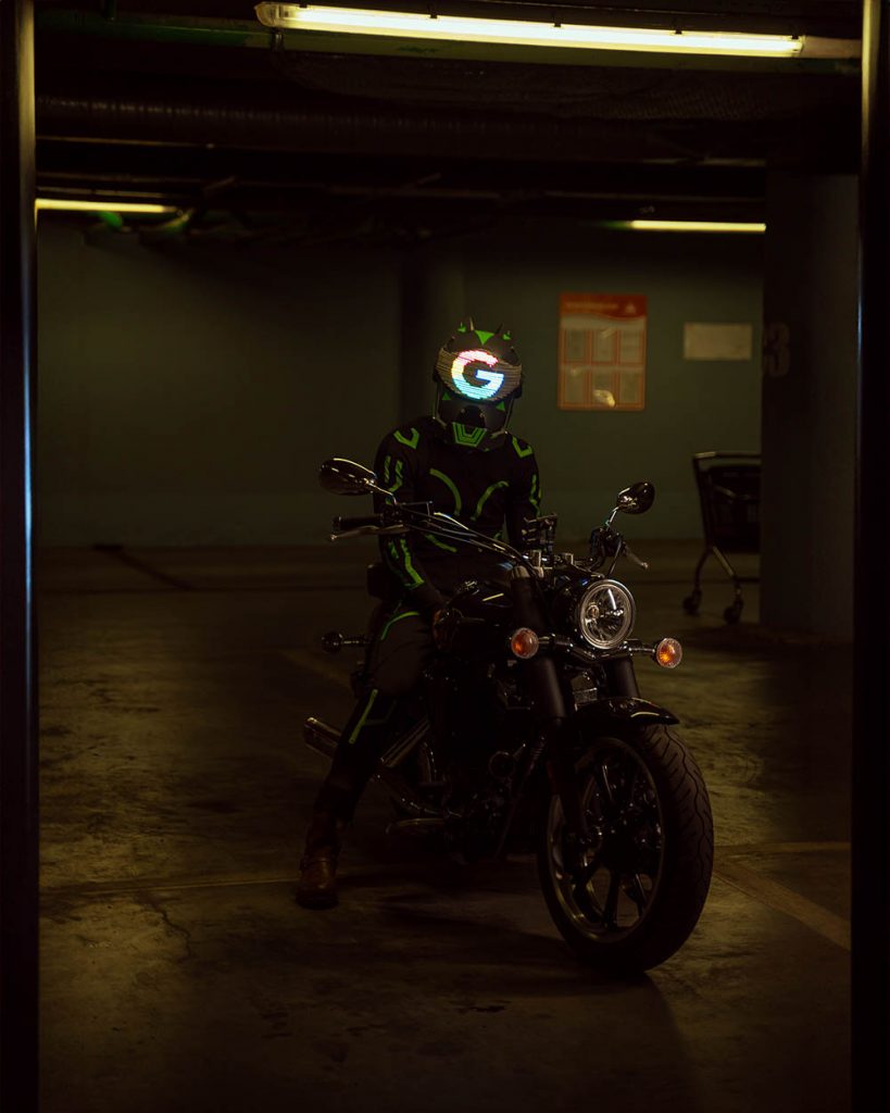 Programmable LED light up helmet - by ETERESHOP