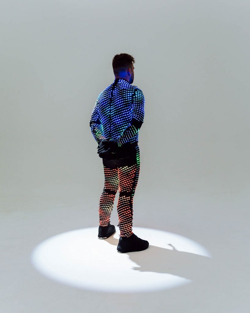 LED light up costume with a mask - ETERESHOP