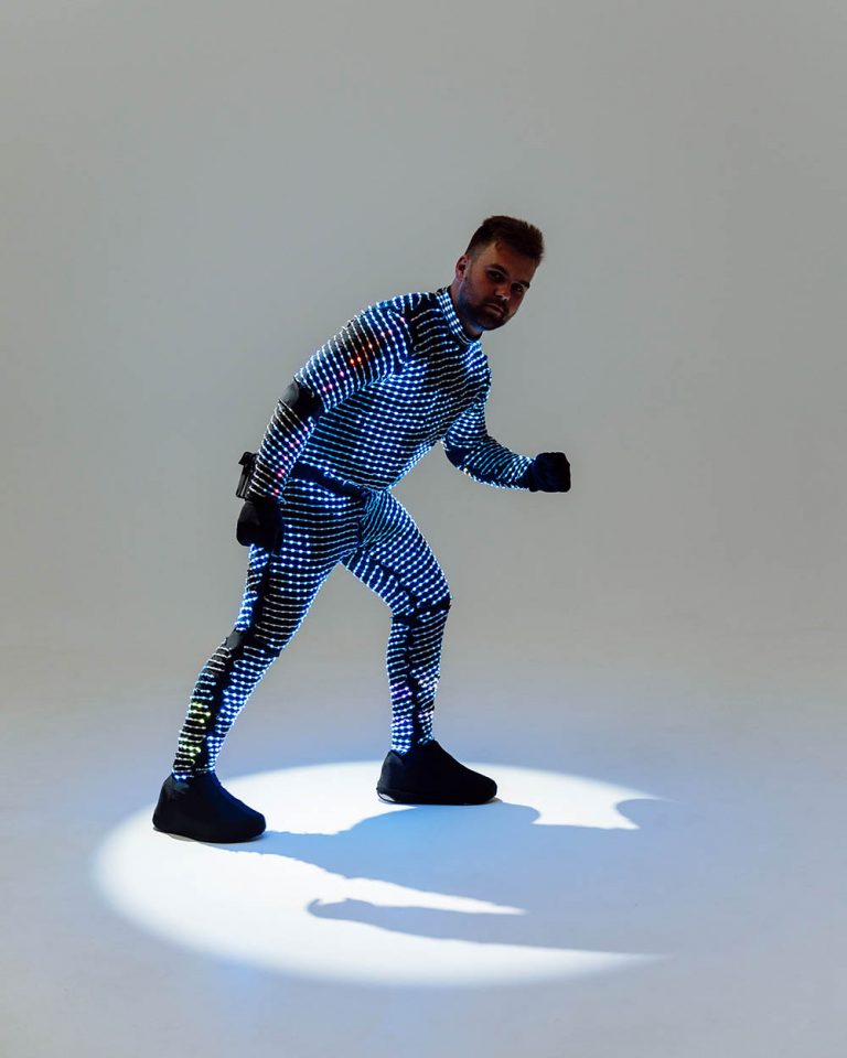 LED light up costume with a mask - ETERESHOP