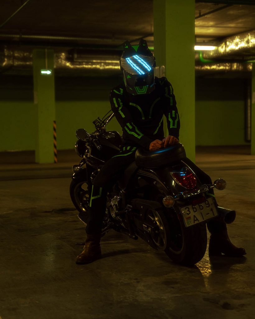 Programmable LED light up helmet - by ETERESHOP