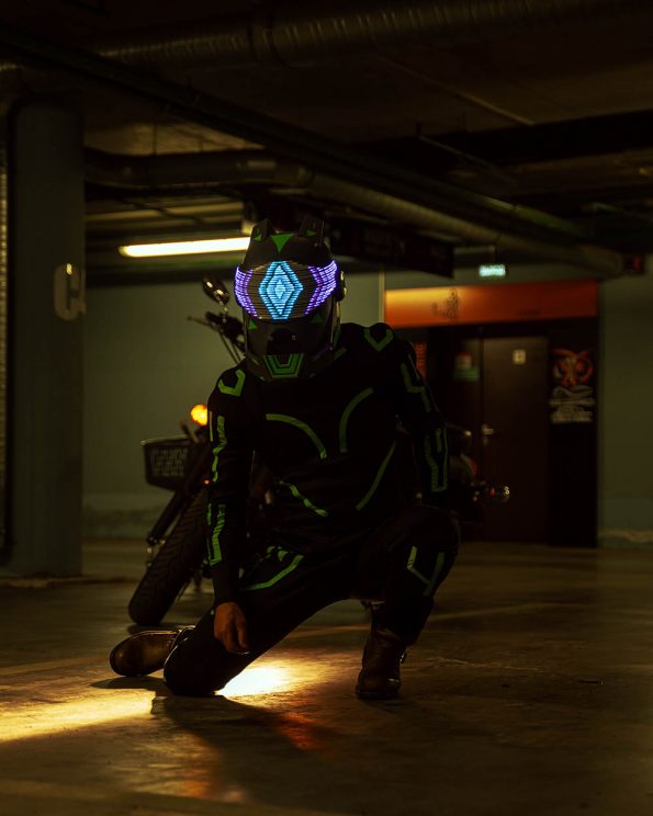 Programmable LED light up helmet - by ETERESHOP