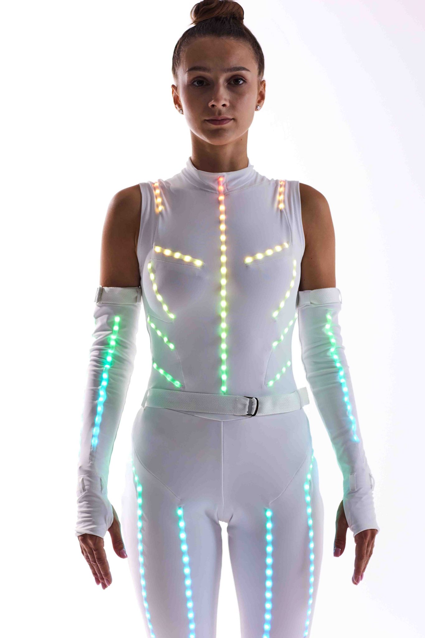 LED light up Gymnastics Costume for Performances, ETERESHOP